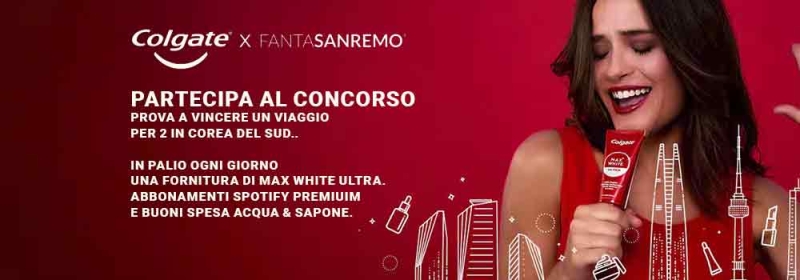 Partecipa al concorso Colgate Fantasanremo