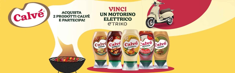 Vivi l'estate con Calvé: vinci scooter elettrico e gift card Vivaticket!